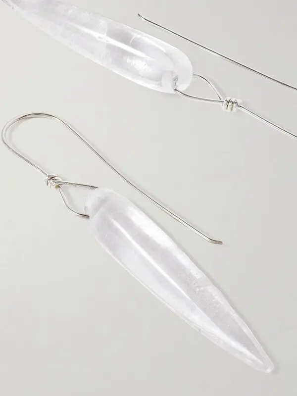 SOPHIE BUHAI Spear Quartz Drop Earrings - Neutrals