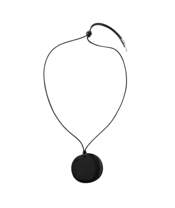 SOPHIE BUHAI Large Full Moon Onyx And Silver Necklace - Black