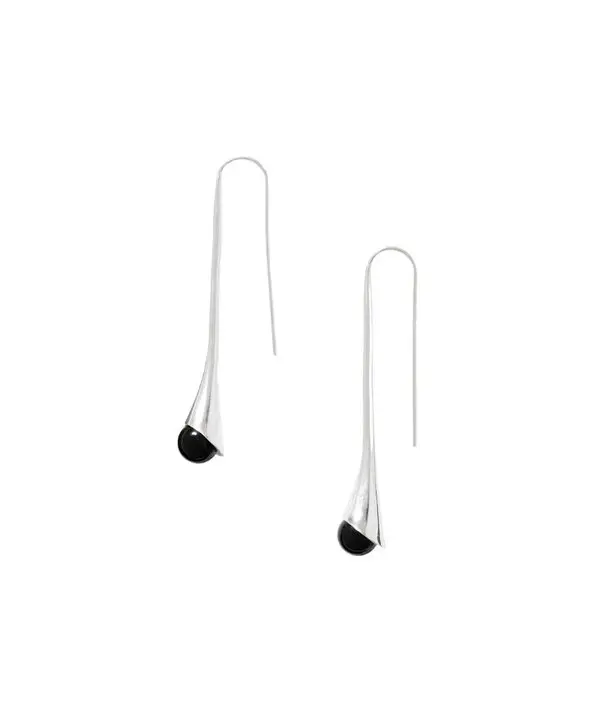 SOPHIE BUHAI Vienna Onyx Silver Earrings - Black
