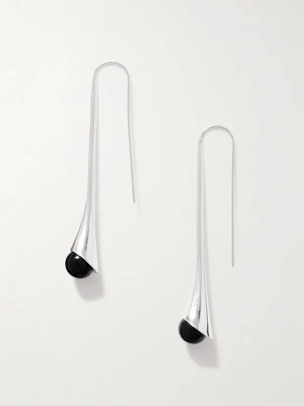 SOPHIE BUHAI Vienna Onyx Silver Earrings