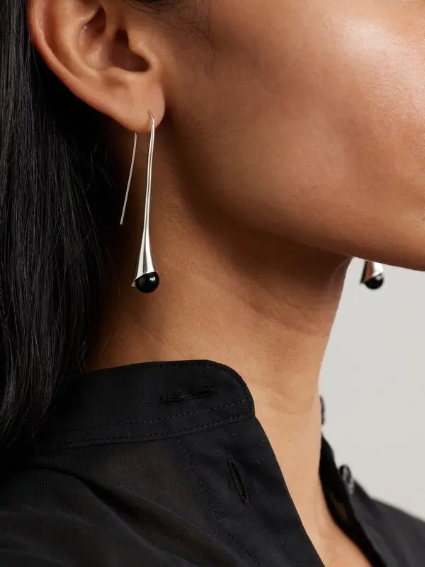 SOPHIE BUHAI Vienna Onyx Silver Earrings