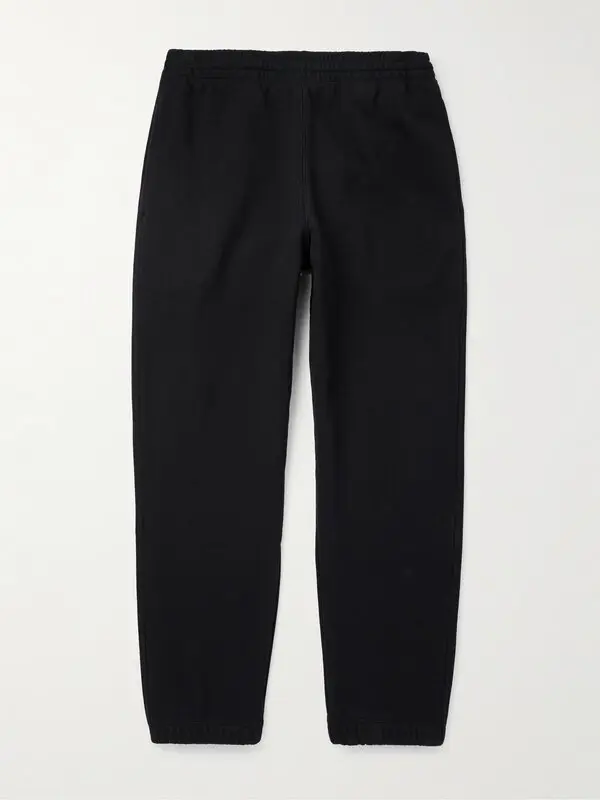 Burberry Tapered Logo-appliquéd Cotton-jersey Sweatpants