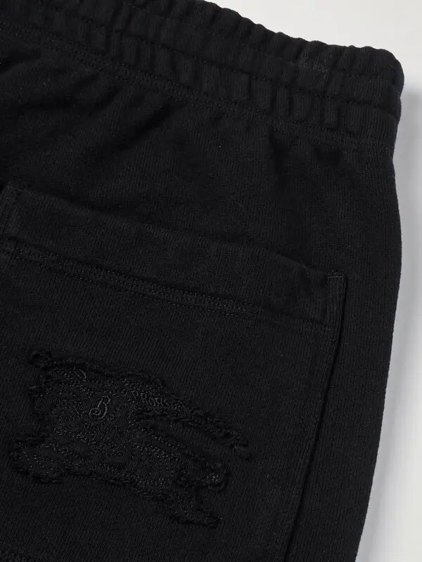 Burberry Tapered Logo-appliquéd Cotton-jersey Sweatpants