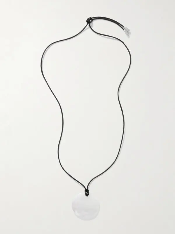 SOPHIE BUHAI Medium Full Moon Quartz And Silver Necklace - Neutrals