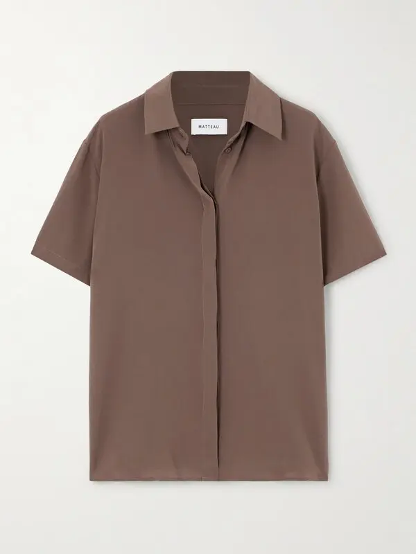 Matteau Silk Crepe De Chine Shirt