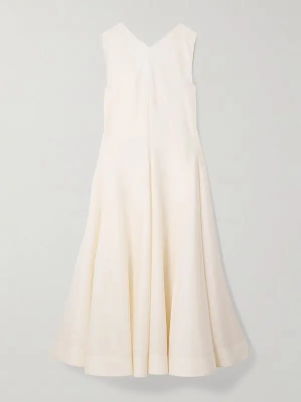Khaite Mellie Silk-blend Organza Midi Dress - Neutrals