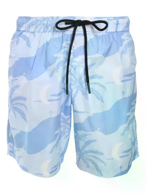 MAUNA KEA Graphic-print Swim Shorts - Blue