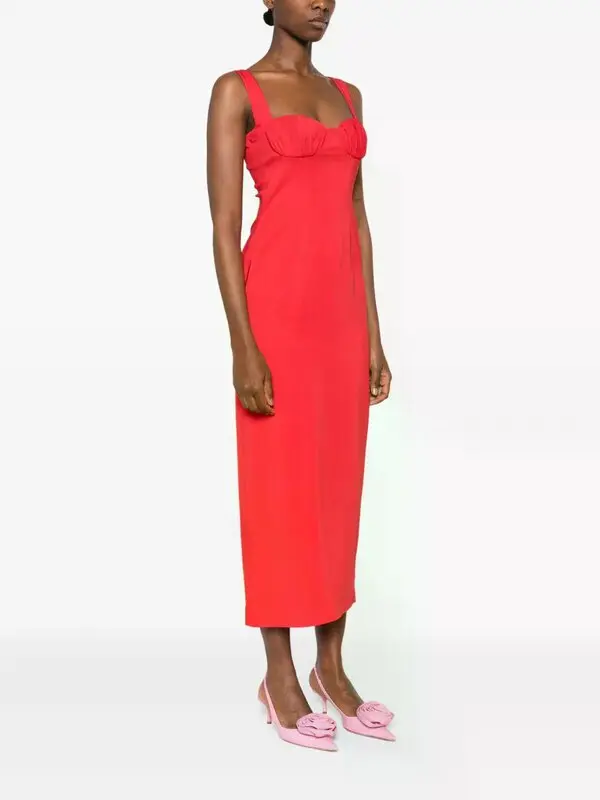 ROWEN ROSE Gathered-detail Maxi Dress