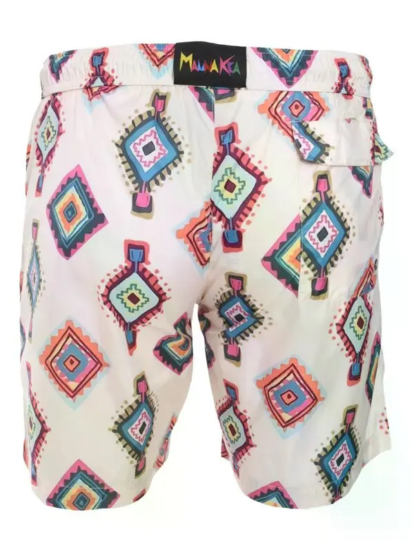 MAUNA KEA Geometric-print Swim Shorts