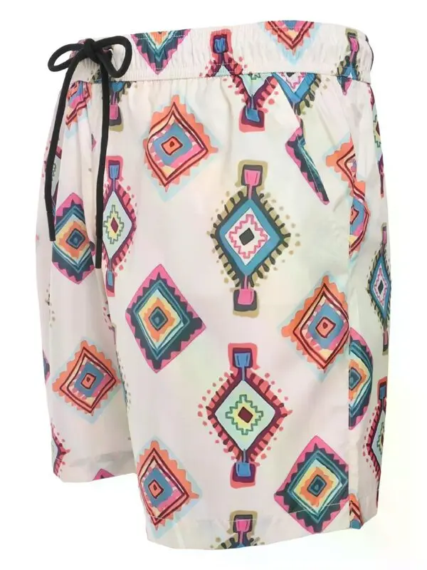 MAUNA KEA Geometric-print Swim Shorts