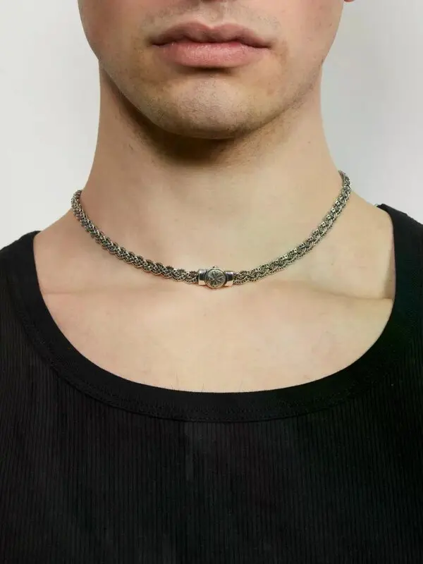 Emanuele Bicocchi Diamond-cut Braided Necklace