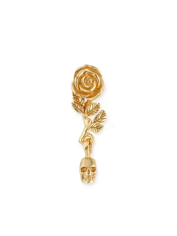 Emanuele Bicocchi Rose And Skull Earring - Gold
