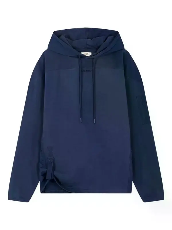STUDIO TOMBOY Strap-detail Hoodie - Blue