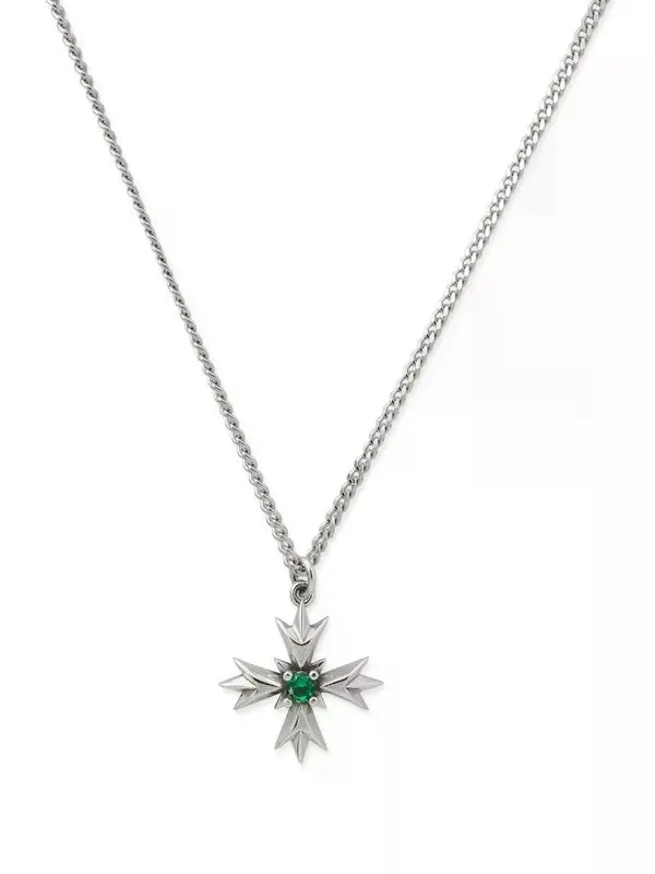 Emanuele Bicocchi Crest Crystal Necklace - Silver