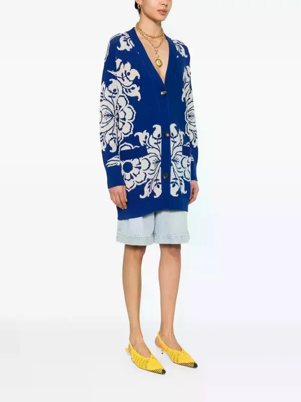 Etro Floral-jacquard Cardigan Coat