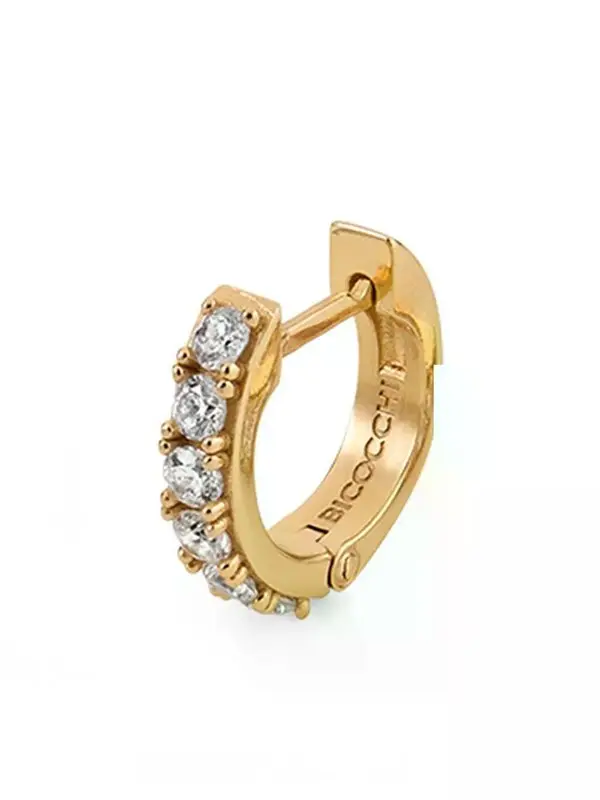 Emanuele Bicocchi Crystal Hoop Earring - Gold