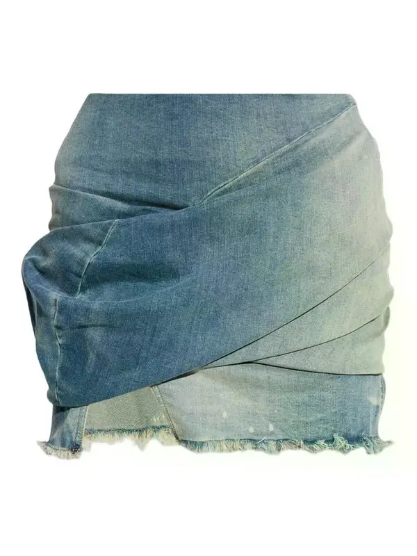 Rick Owens Low Twist Mini Skirt - Blue