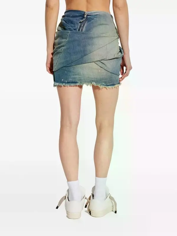 Rick Owens Low Twist Mini Skirt - Blue