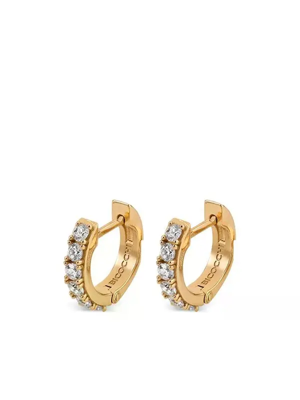 Emanuele Bicocchi Crystal Hoop Earrings - Gold