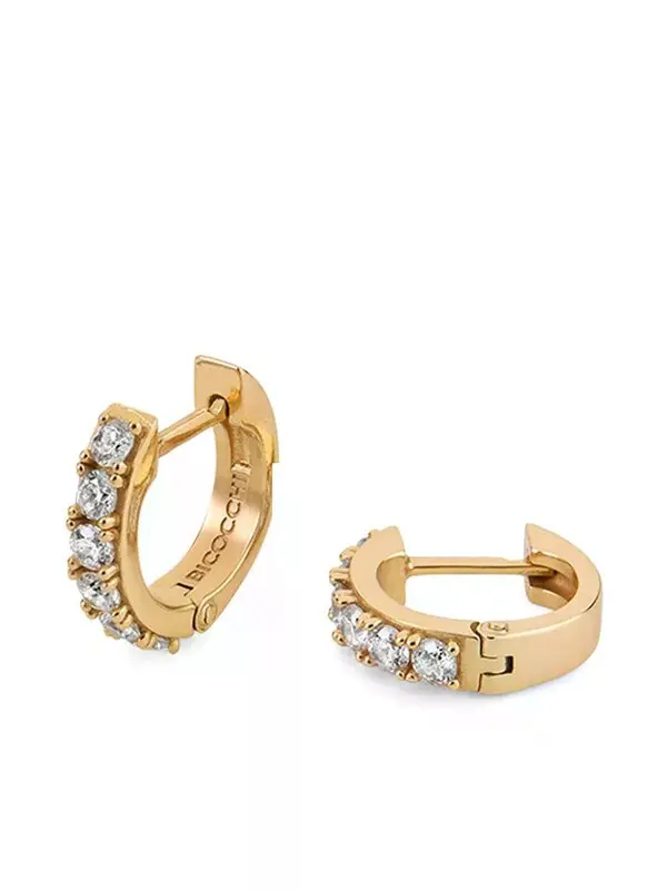 Emanuele Bicocchi Crystal Hoop Earrings - Gold