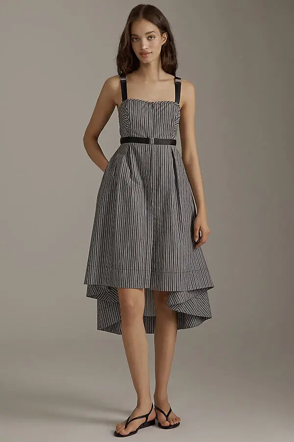 Anthropologie Square-Neck Asymmetrical Romper Dress In Black - 72% Off