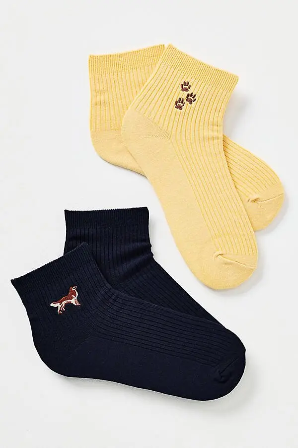 Anthropologie Trouser Icon Socks, Set Of 2 - Navy