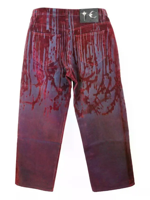 THUG CLUB Laser-cut Jeans