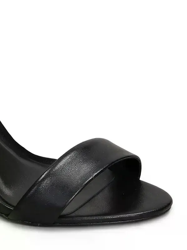 ANDREA CARRANO 105mm Leather Sandals - Black