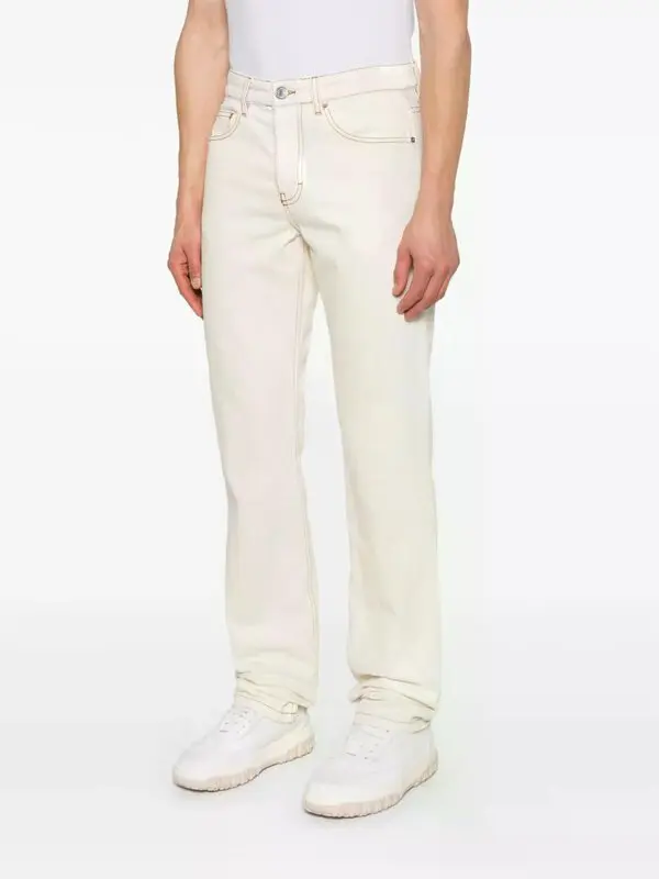 AMI Paris Logo-patch Jeans - Neutrals