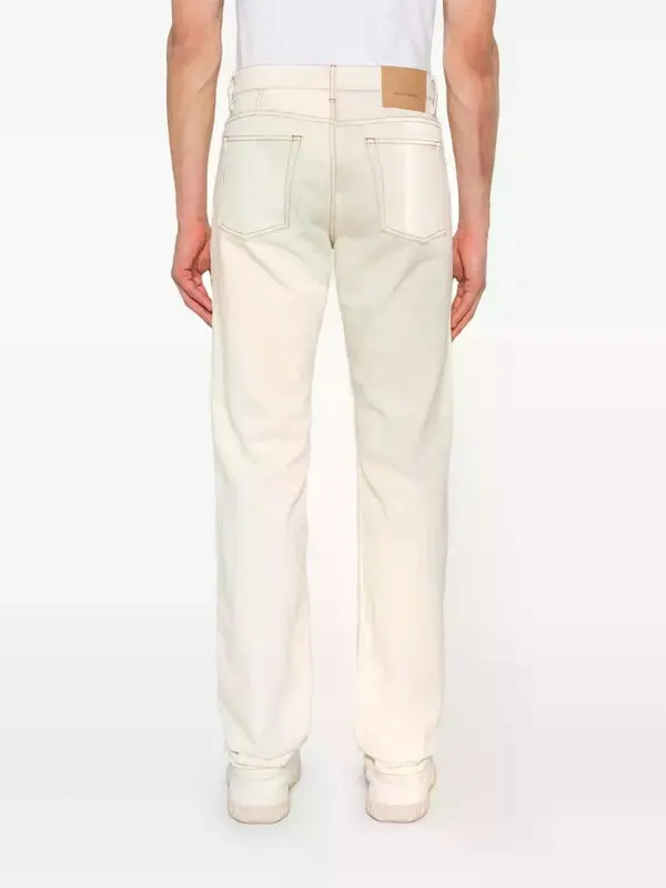 AMI Paris Logo-patch Jeans - Neutrals