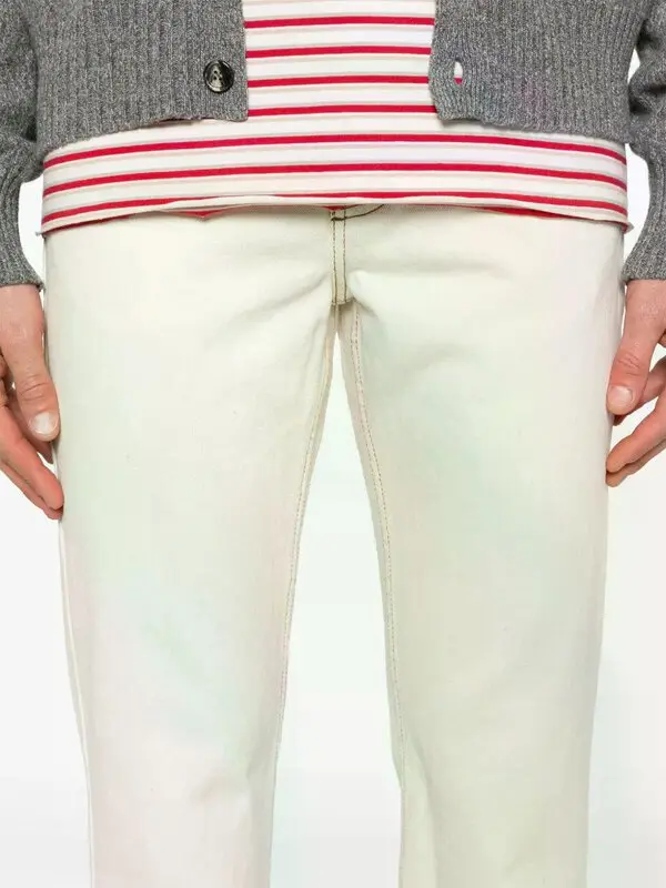 AMI Paris Logo-patch Jeans - Neutrals