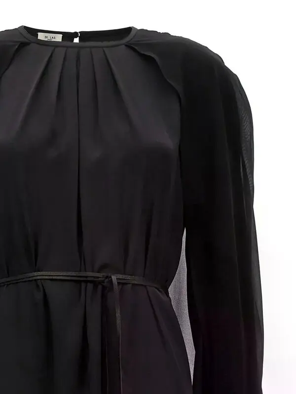 DI.LA3 PARI' Di.la3 Pari Cape-insert Maxi Dress