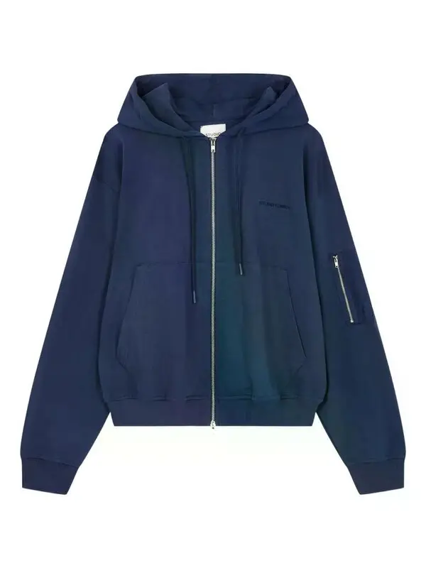 STUDIO TOMBOY Hooded Zip-up Sweatshirt - Blue