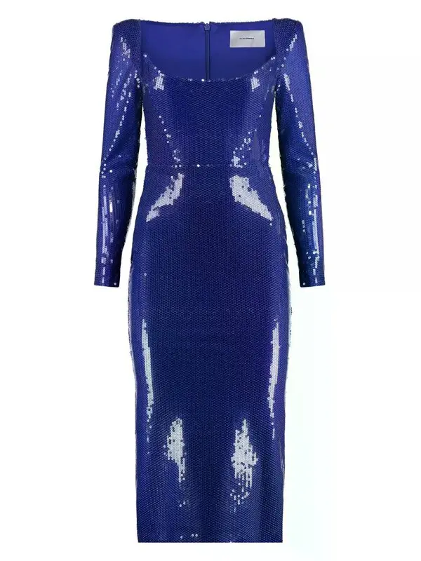 Alex Perry Sequin-embellished Midi Dress - Blue