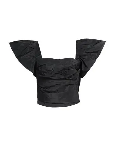 Pinko Off-the-shoulder Taffeta Top - Black
