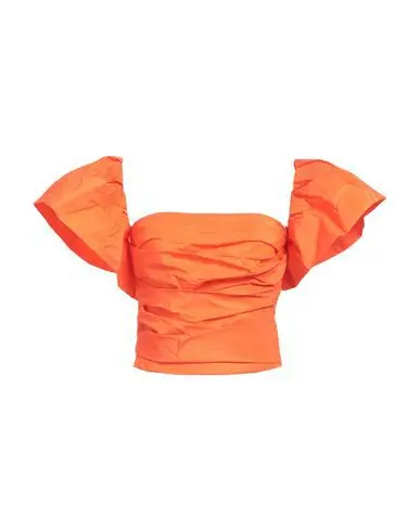Pinko Off-the-shoulder Taffeta Top - Orange
