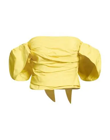 Pinko Off-the-shoulder Taffeta Top - Yellow