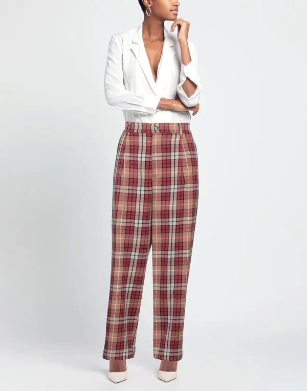 VICOLO Tapered Tartan Pants