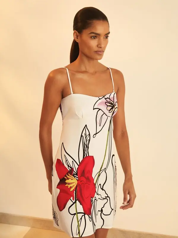 NEW YORK BOTANICAL GARDENS Marli | Nybg Floral-print Mini Dress - Ivory