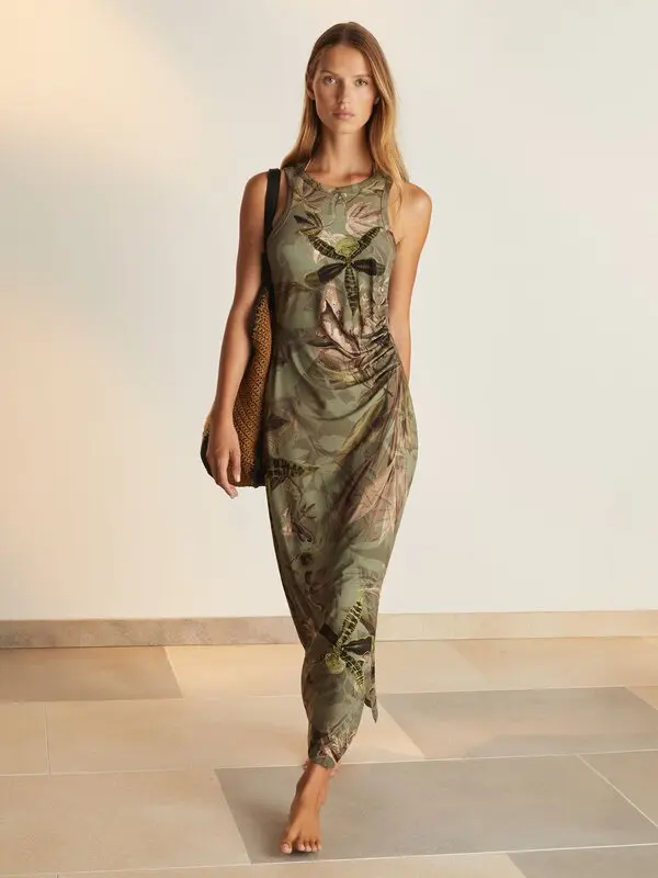 NEW YORK BOTANICAL GARDENS Lola | Nybg Floral Ruched Jersey Dress
