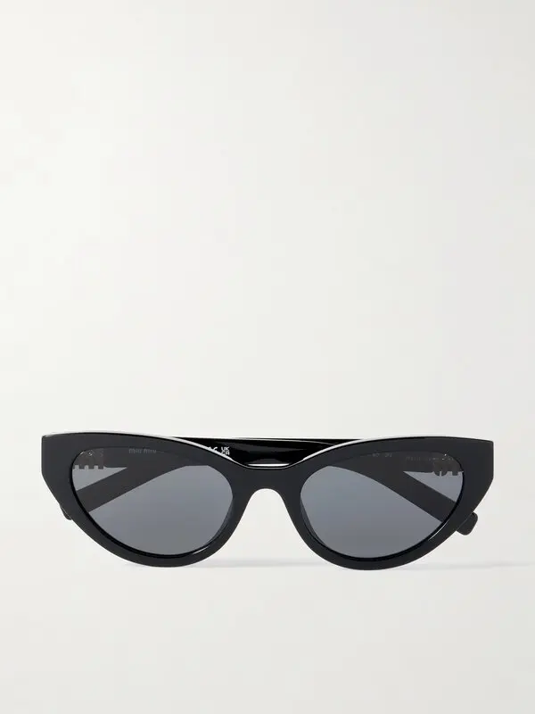 Miu Miu Cat-eye Acetate Sunglasses - Black
