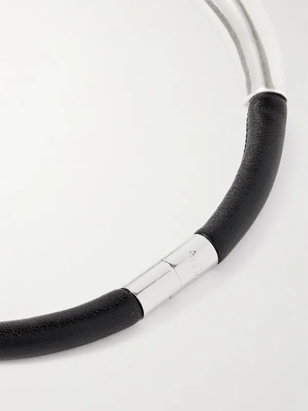 Isabel Marant Silver-tone Leather And Resin Choker