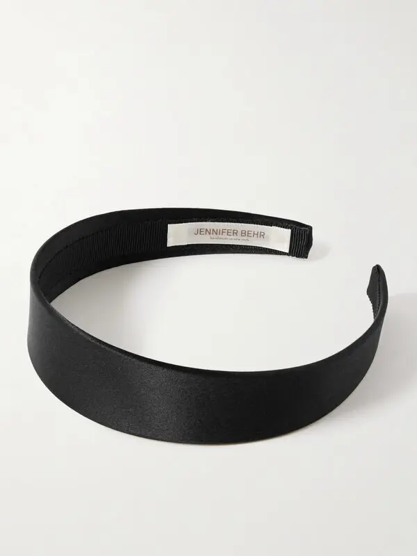 JENNIFER BEHR Lydia Silk-satin Headband - Black