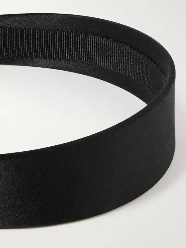 JENNIFER BEHR Lydia Silk-satin Headband - Black