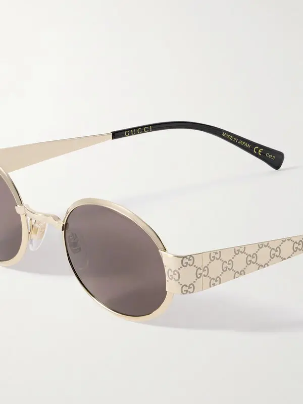 Gucci Oval-frame -tone Sunglasses