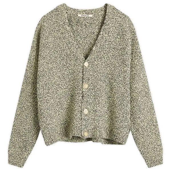 Auralee Cotton Cashmere Cord Knit Cardigan