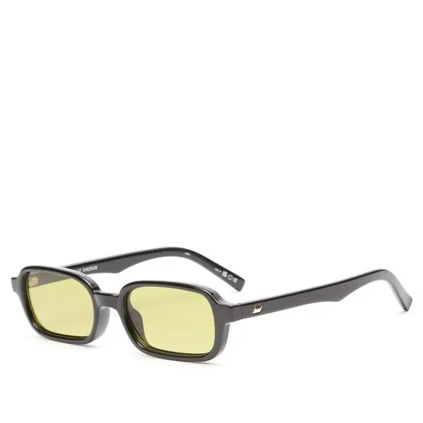 Le Specs Pilferer Rectangle Sunglasses - Black/olive