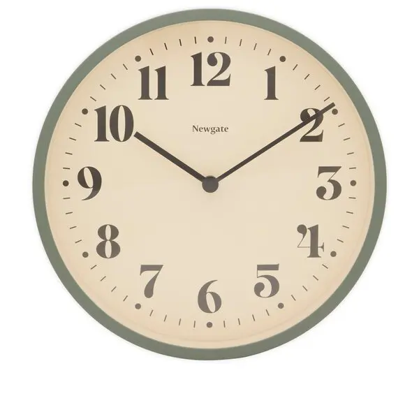 NEWGATE Number Four Theatre Wall Clock - Asparagus Green