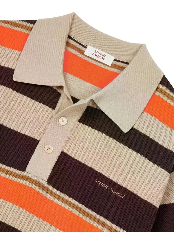 STUDIO TOMBOY Striped Polo Shirt