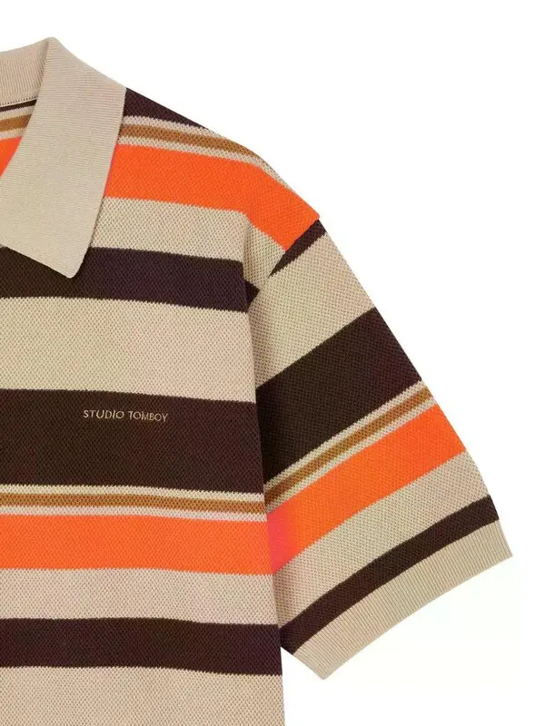STUDIO TOMBOY Striped Polo Shirt